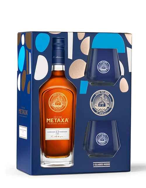 Metaxa Grand Olympian Reserve 12 Stars Gift Set 70cl – OnlineCava Cyprus